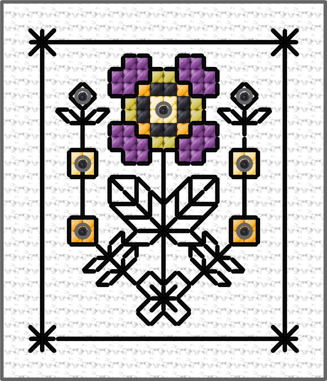 LJT Blackwork & flower sampler 4 — Blog — Lesley Teare